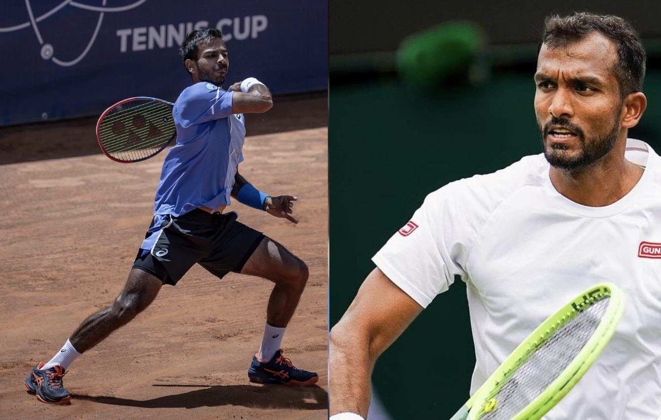 Nagal and Balaji Flying the Indian Flag High in Perugia, Italy - Indian ...